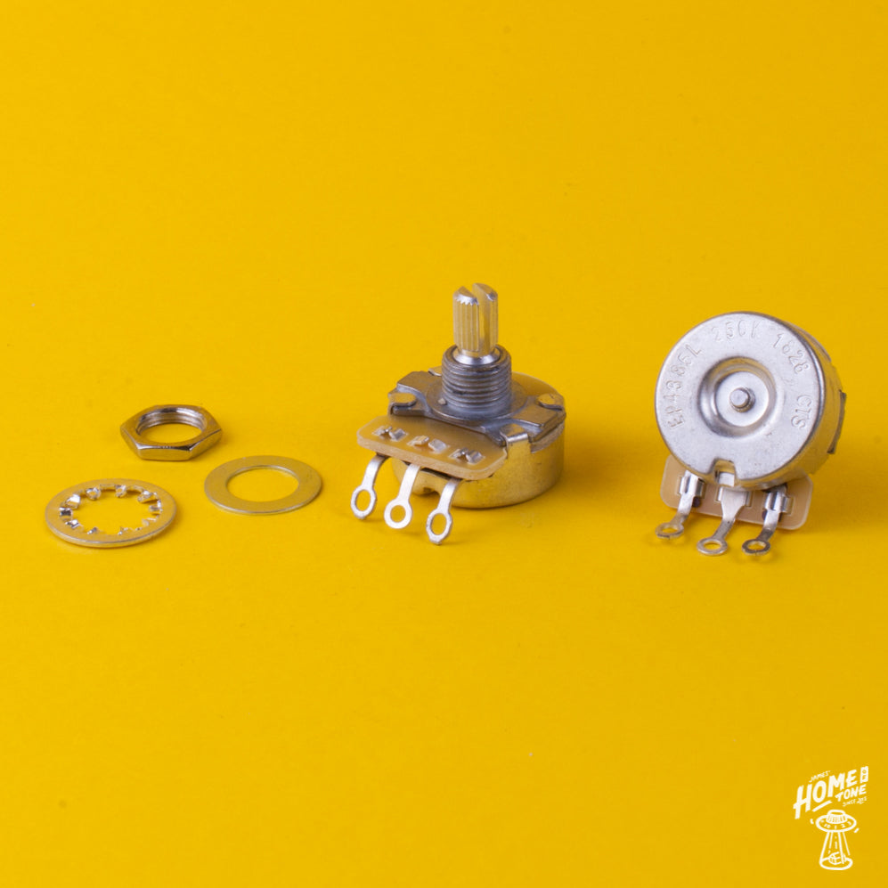 CTS - Reverse / Left Handed audio taper 250k & 500k short shaft pots ...