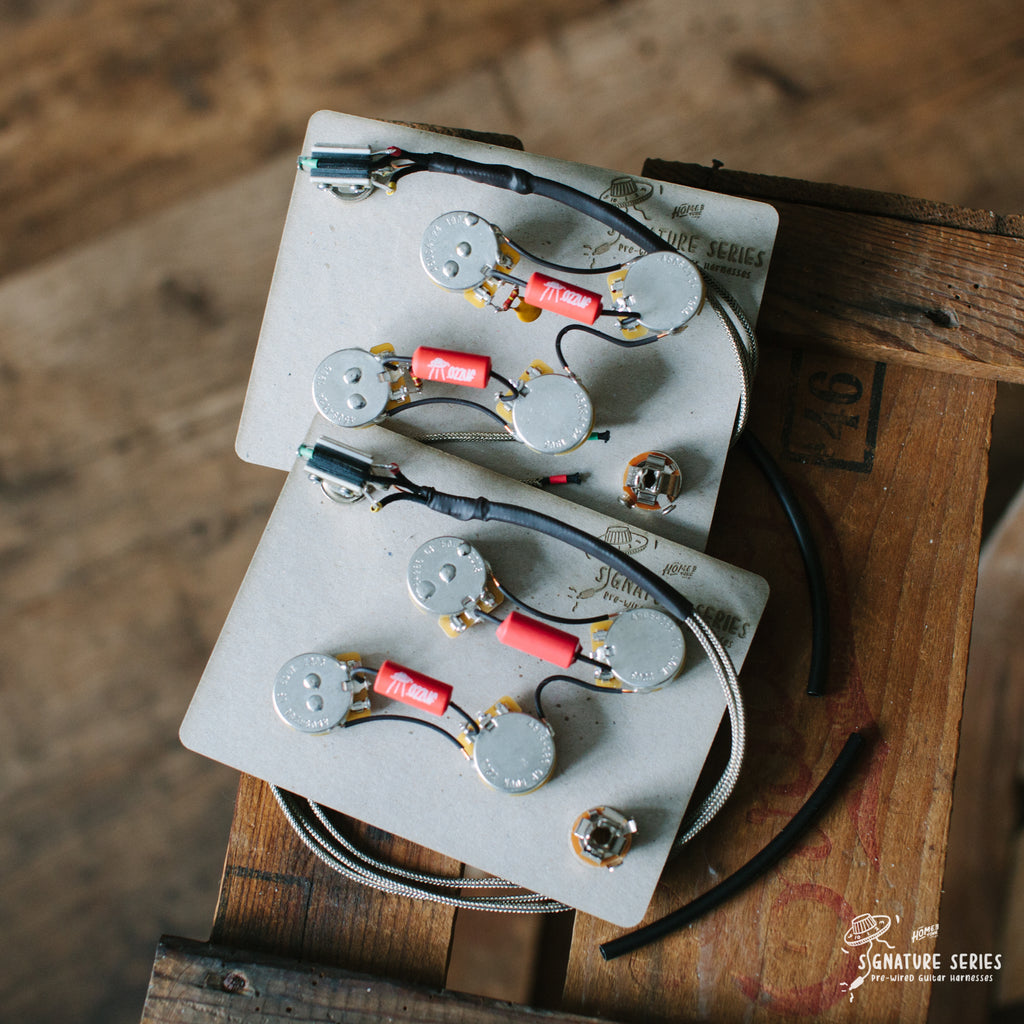Pre-Wired Guitar wiring harness | 50s Les Paul 'Short Shaft' kit | Rig ...