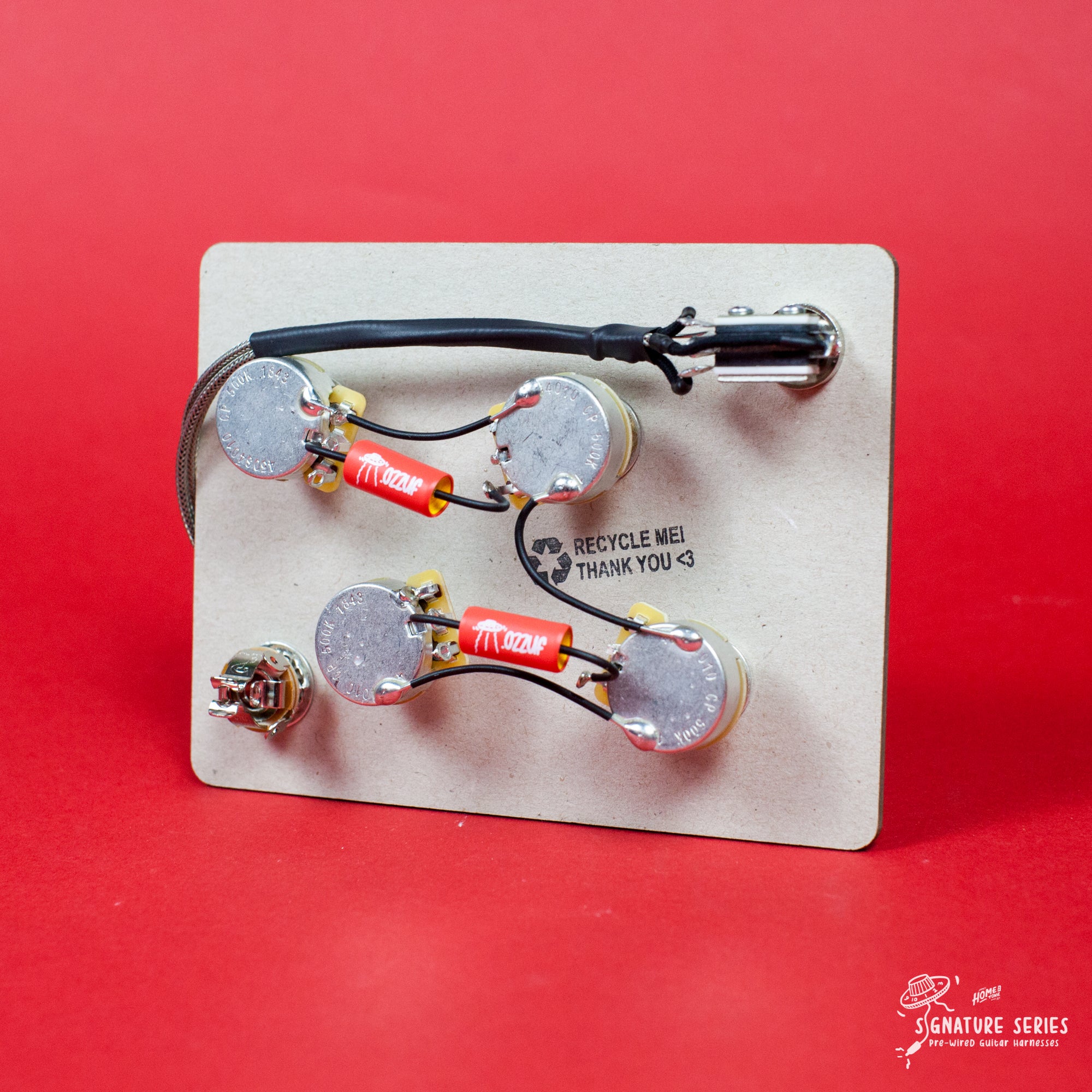 Pre-Wired Guitar wiring harness | 50s Les Paul 'Long Shaft' kit | Left ...
